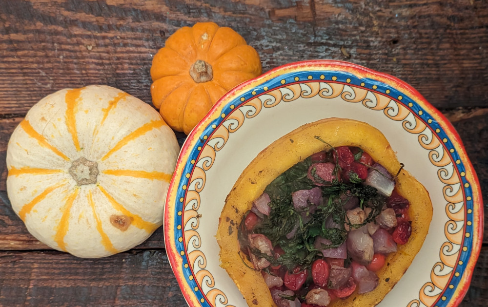 Roasted Pumpkin & Radish With Arugula, Cranberries, Coriander & Fresh ...